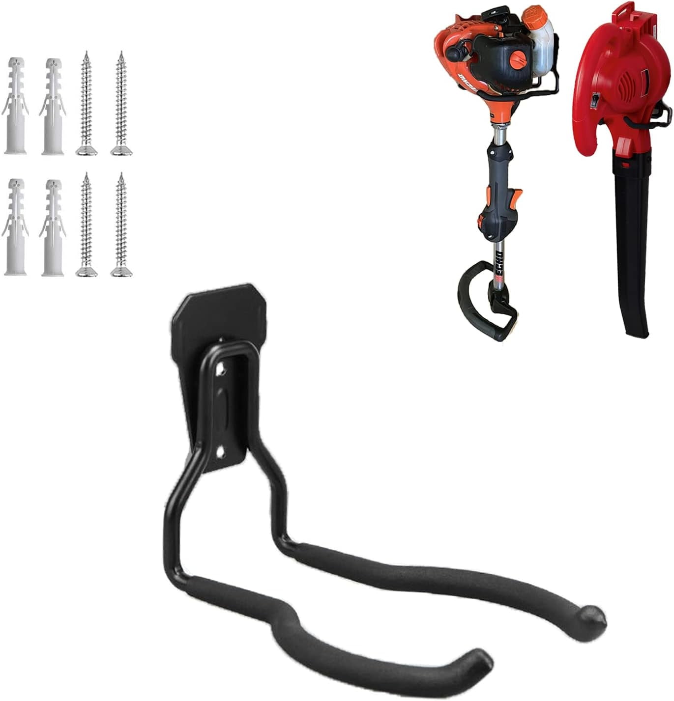 Garden Power Tool Hanger, Garage Wall Hooks, Weedeater Rack, String ...
