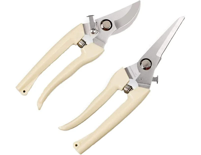 Garden Pruning Shears , 1 Bypass Pruner And 1 Straight Blade Scissors ...