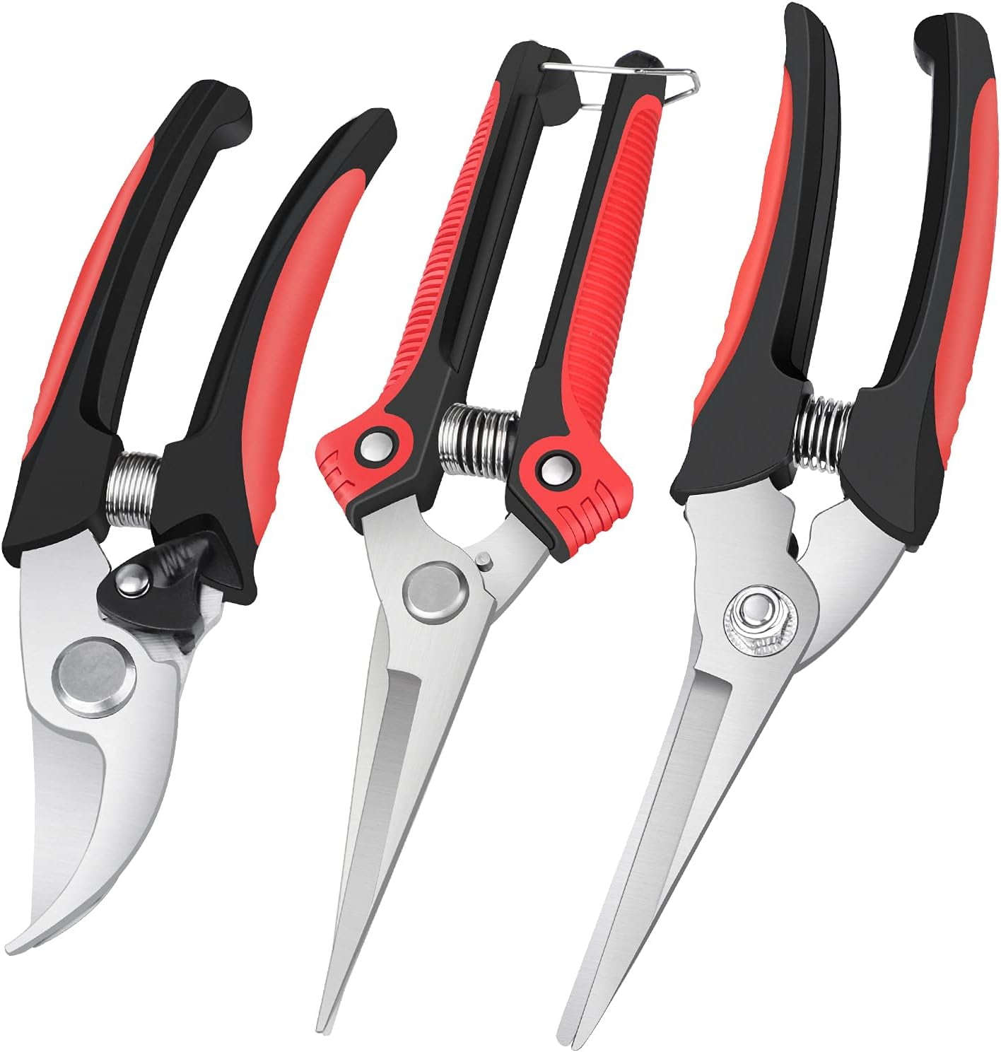 Garden Pruning Shears, Ergonomic Rubber Grip, Ideal For Versatile ...