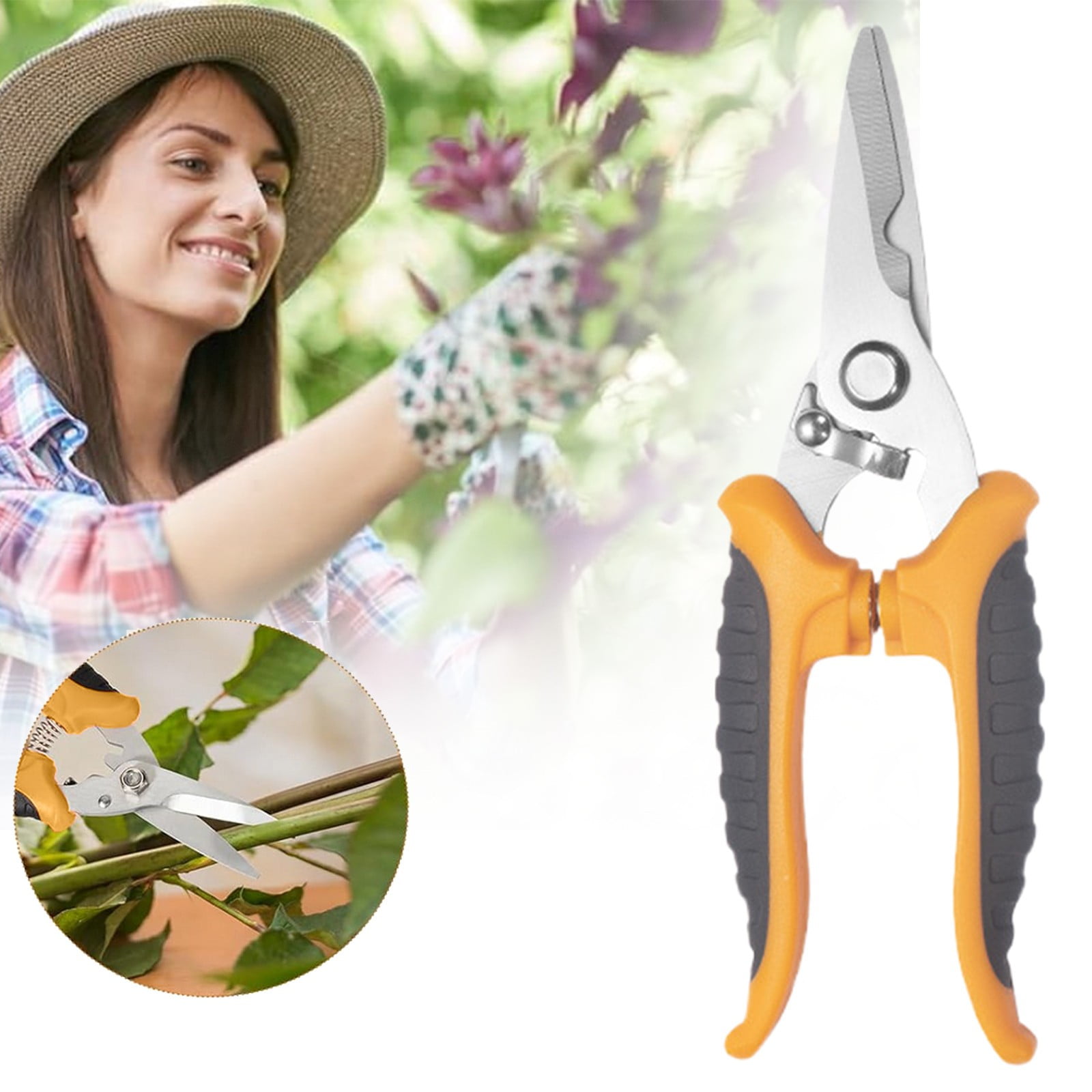 Garden Pruning Shears Stainless Handheld Pruners Set Heavy Duty Garden ...