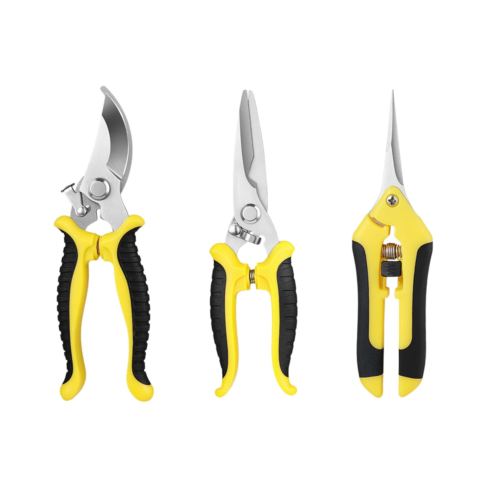 Garden Pruning Shears Stainless Steel Blades, Handheld Scissors Set ...