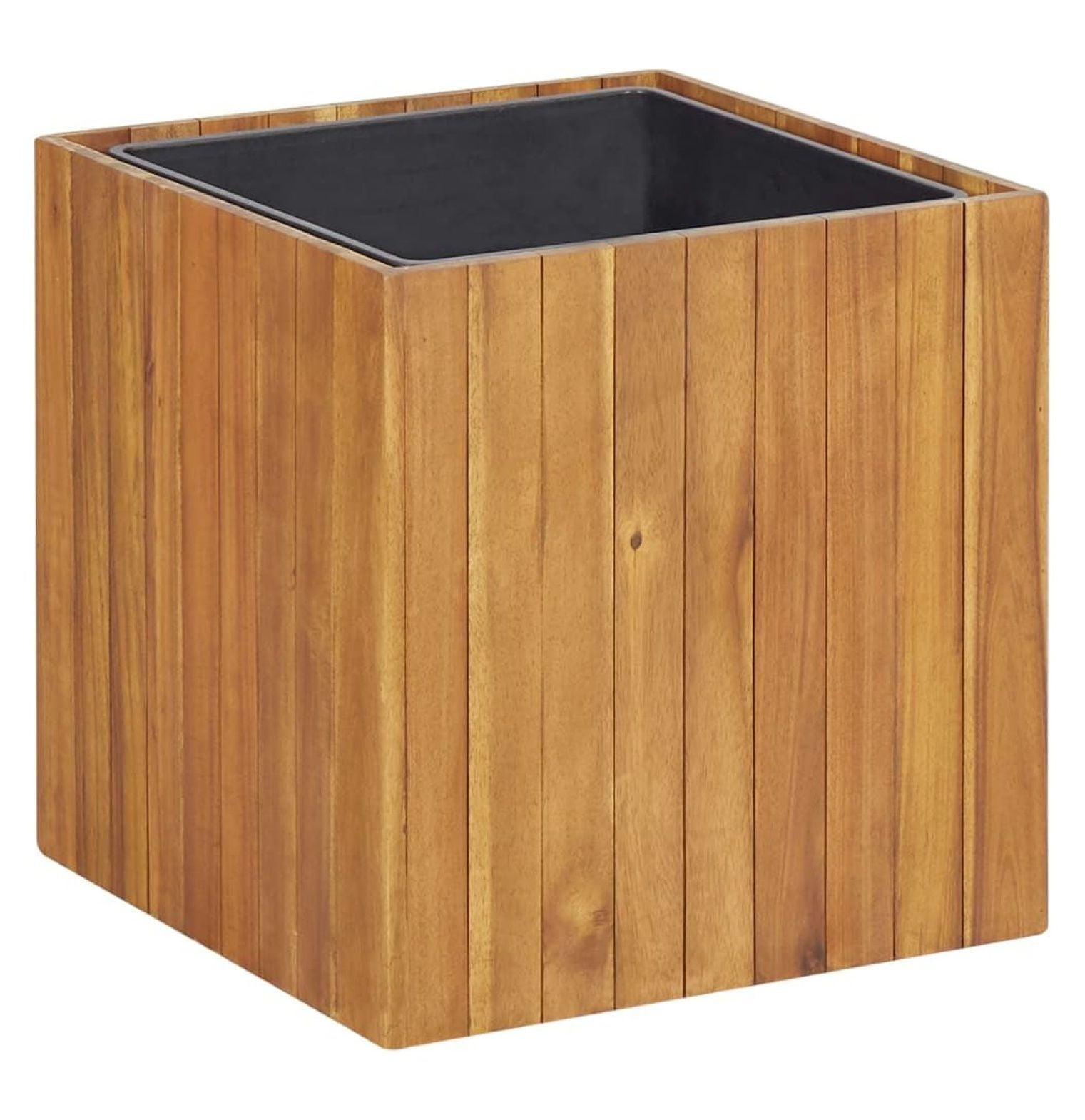 Garden Raised Bed Pot 17.1"x17.1"x17.3" Solid Acacia Wood Brown ...