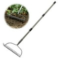 Garden Rake, 4 FT Bow Rakes for Lawns Duty, Yard Metal Rake with ...