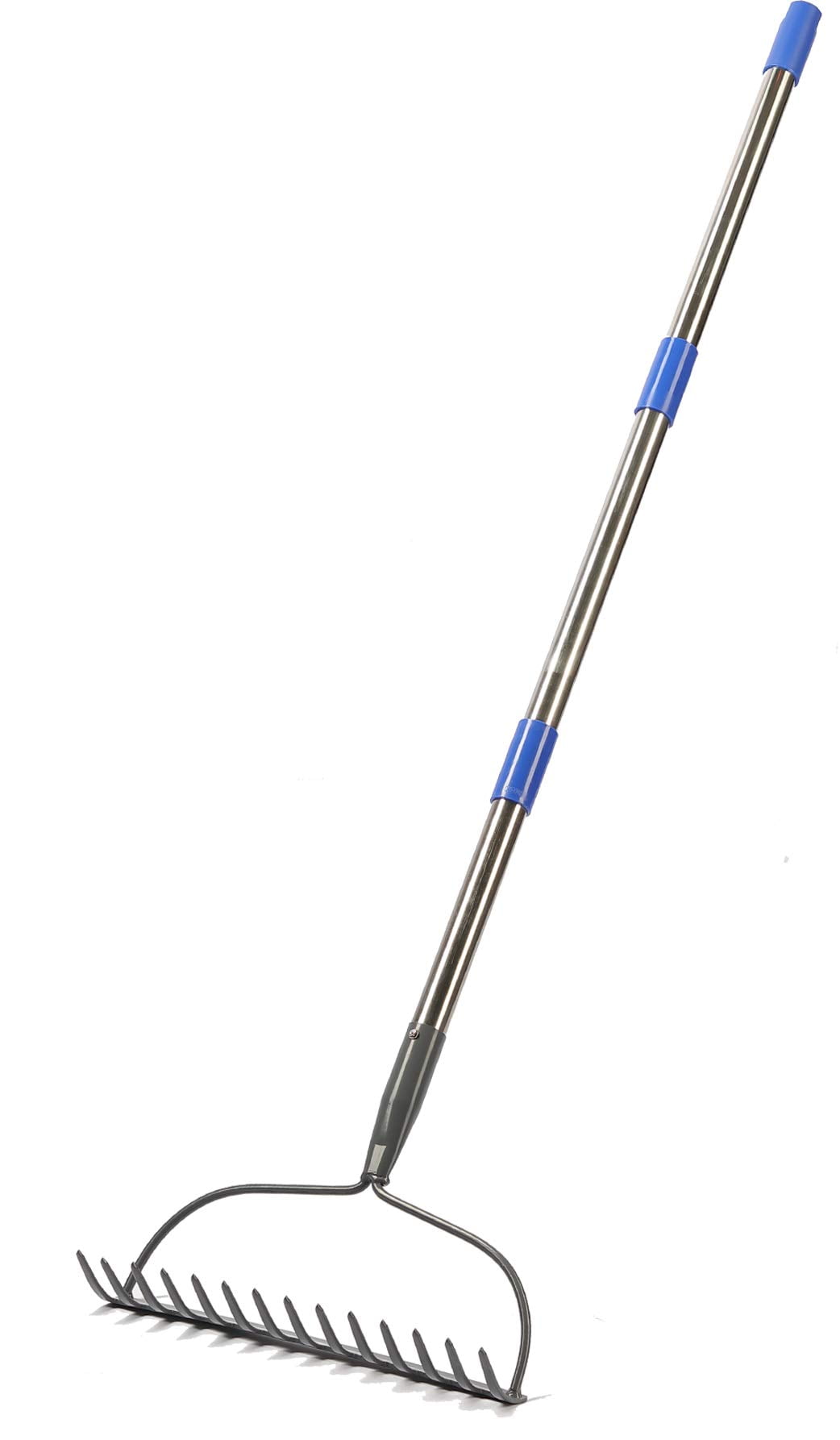 Garden Rake, 5 FT OIF8 Metal Rake for Lawns - Level Head Rake with ...