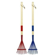 Suncast 24 in. Telescoping Leaf and Landscaping Plastic Garden Rake ...