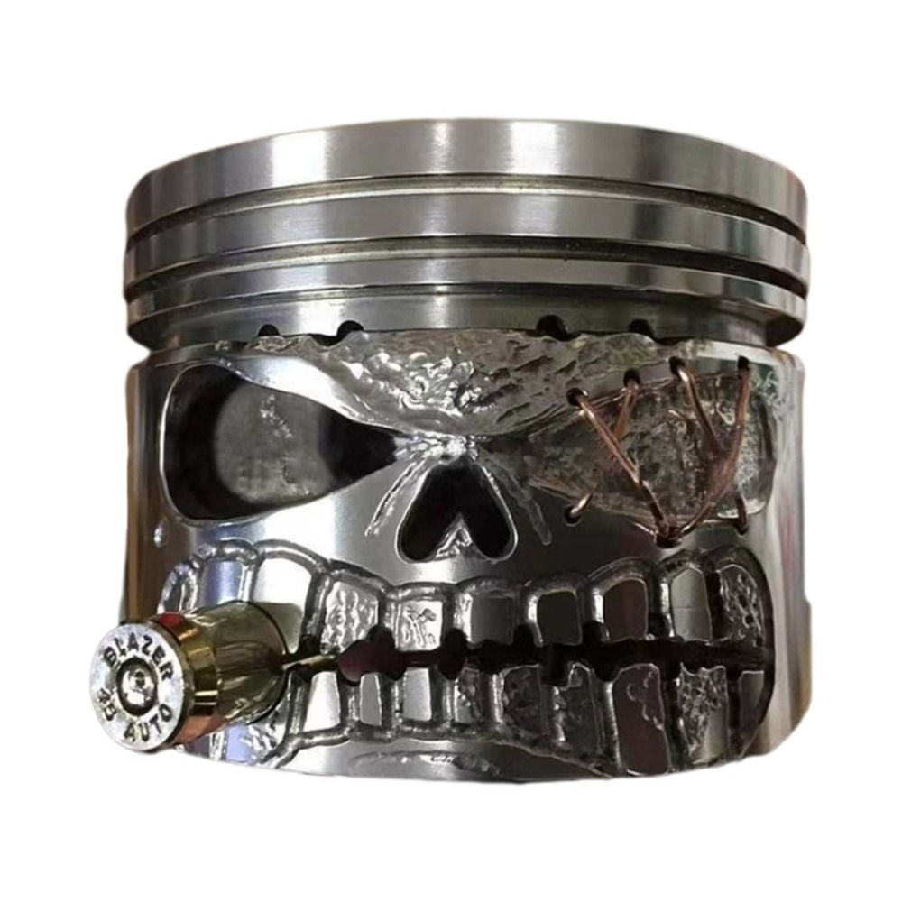 Garden Realistic Sculpture Skull Man Head Carving Piston Skull Face ...