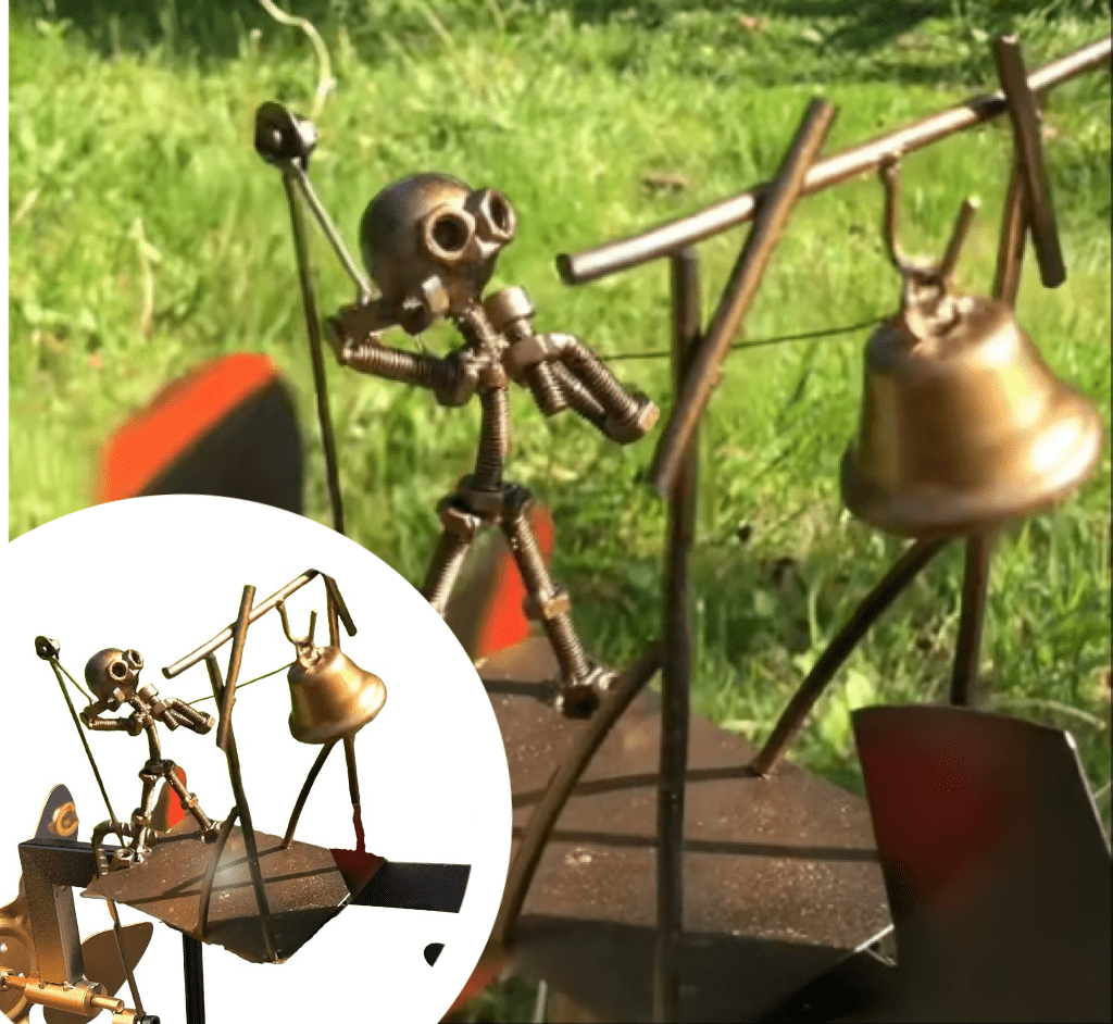 Garden Rock Band Windmill, Handmade Metal Rock Band Windmill ...