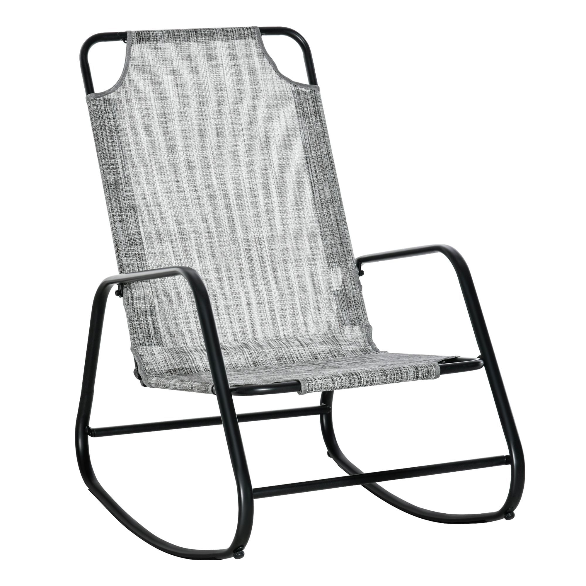 Garden Rocking Chair, Outdoor Indoor Sling Fabric Rocker for Patio ...