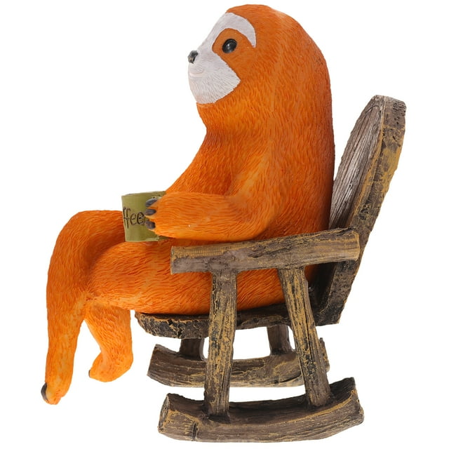 Guichaokj Garden Rocking Chair Sloth Statue Garden Resin Sloth Ornament ...