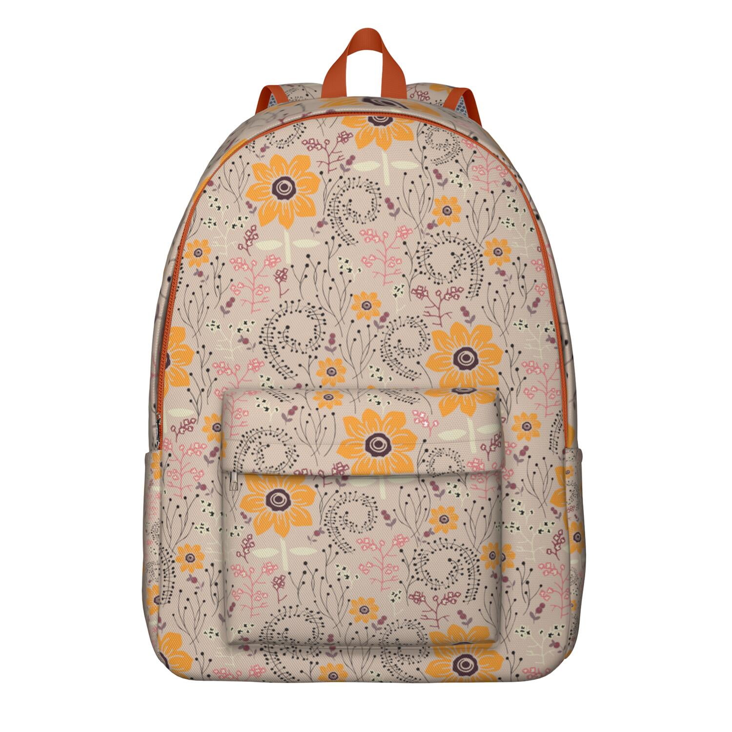 Garden Romance Backpack - Vintage Waterproof Bookbag with Rose & Peony ...