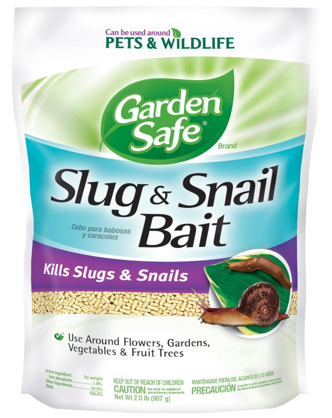 Garden Safe Slug & Snail Killer, 2 lbs Granules for Lawn and Vegetable ...