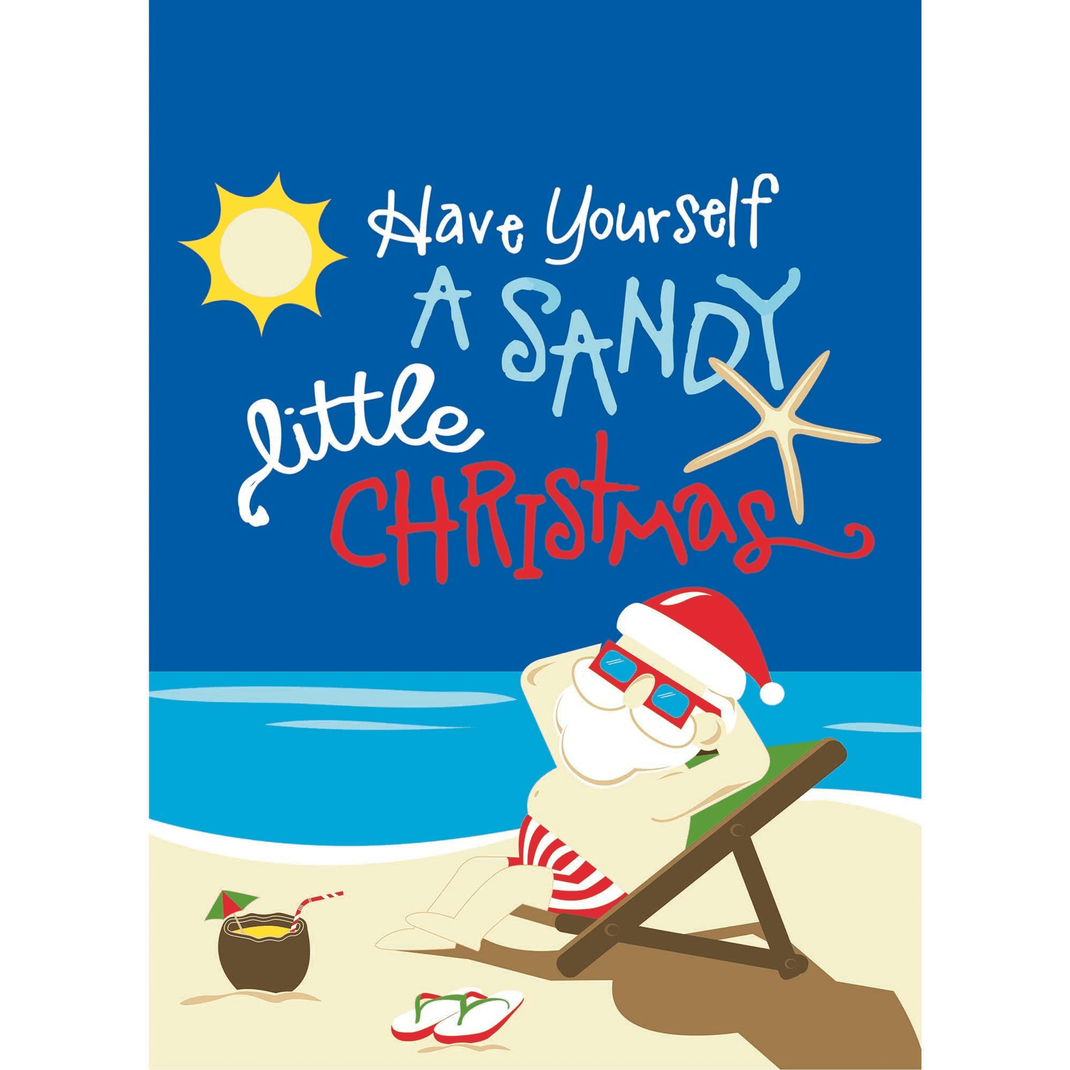 Garden Santa Sandy Christmas Flag - Walmart.com