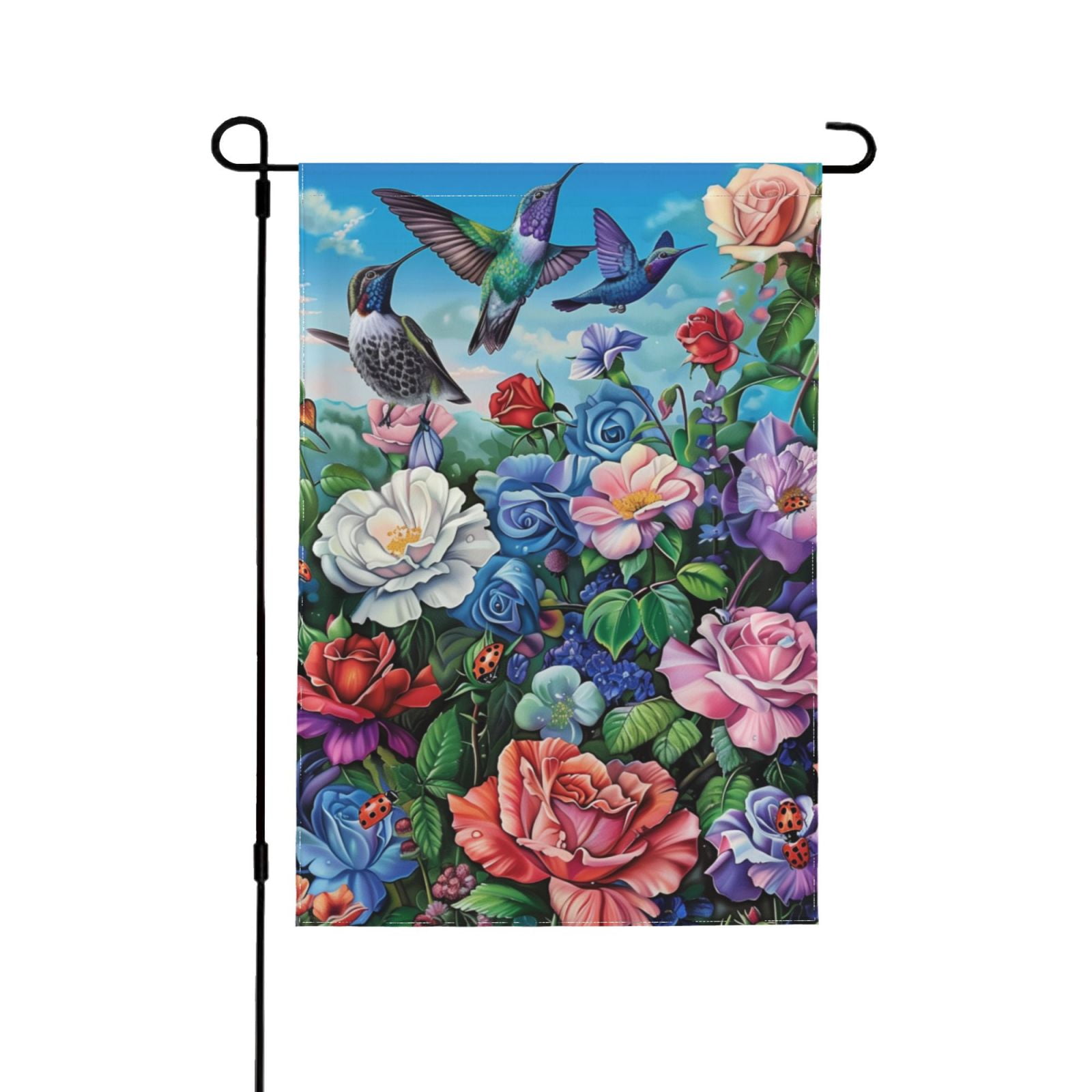 Garden Scene: Flowers, , and Welcome to Spring and Garden Double ...