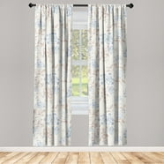 Ambesonne Vintage Curtains, Witchcore Medieval Leaves, Pair of 28"x84 ...