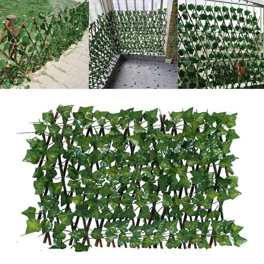 Garden Screening Expanding Trellis Fence Privacy Screen Artificial Ivy ...