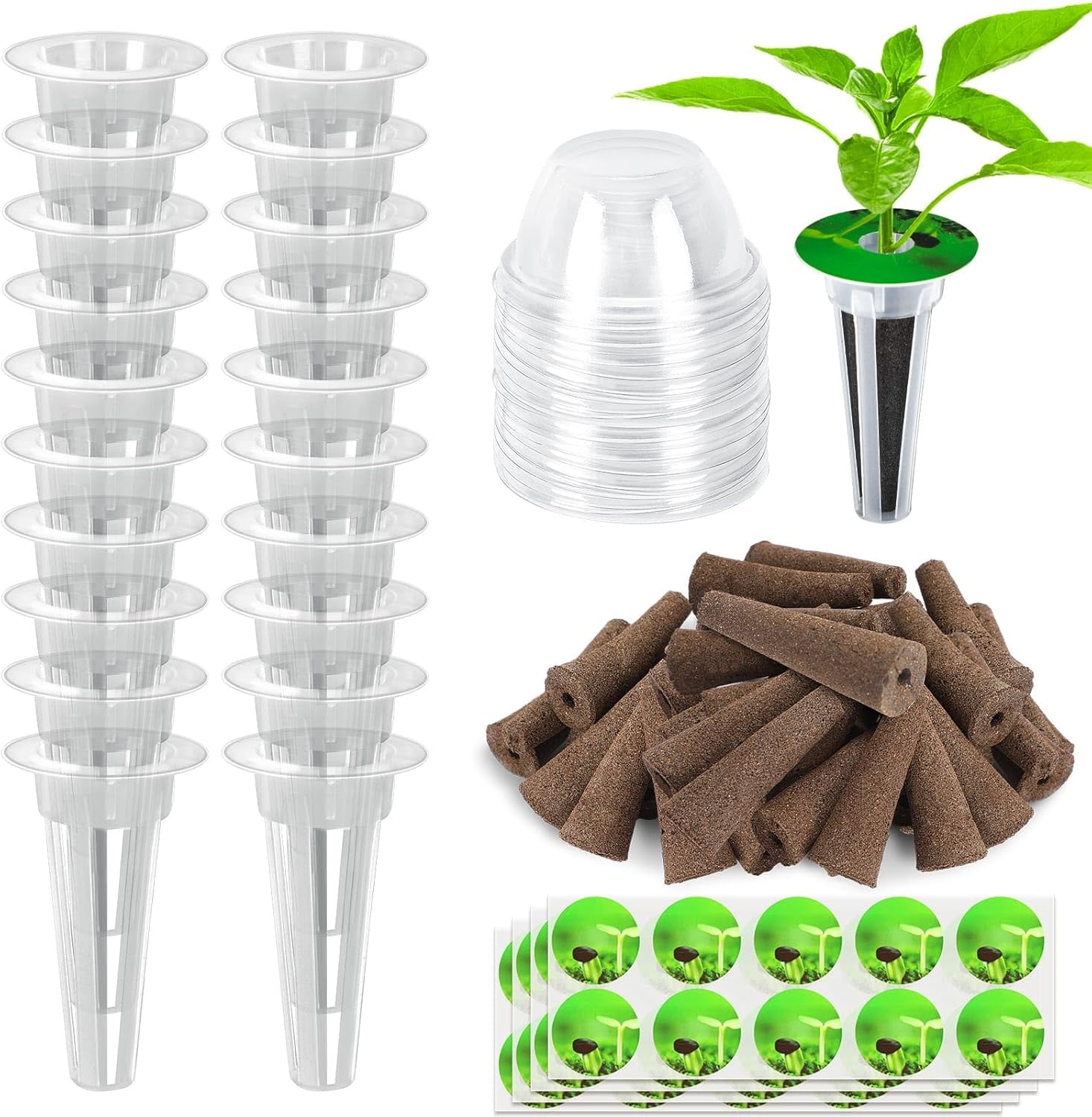 Garden Seed Pods, 48pcs Hydroponic Pods Kit:Grow Anything Kit with 12 ...