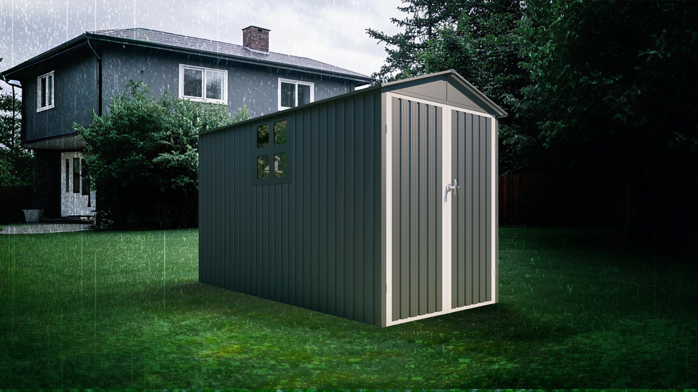 Garden Sheds Motorcycle Outdoor Storage Shed With Window ,without ...