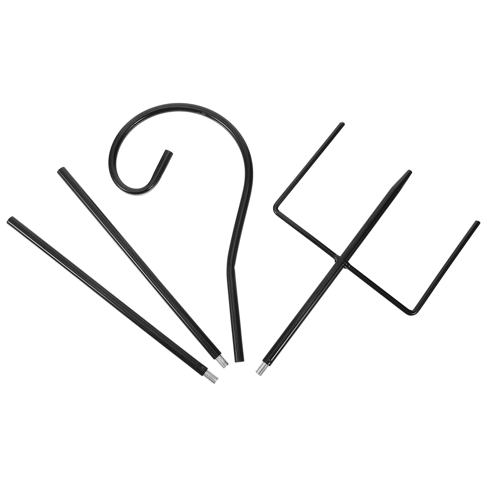 Garden Shepherd Hook Bird Feeder Hooks Outdoor Iron Wind Chimes Ground ...