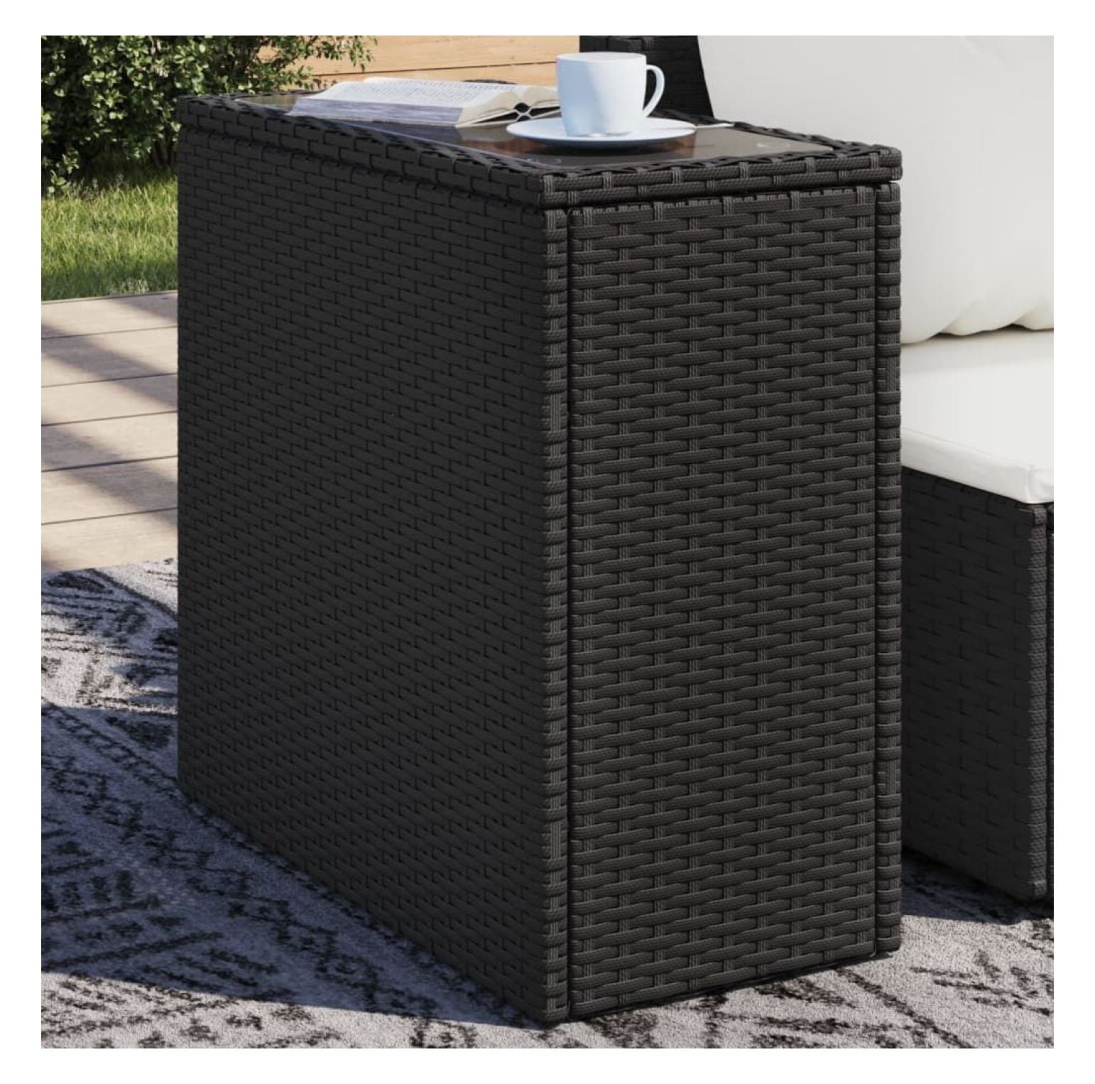 Garden Side Table Black - Walmart.com