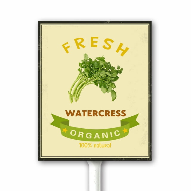 Garden Signs for Vegetable Watercress Metal Plant Markers for Vegetable ...