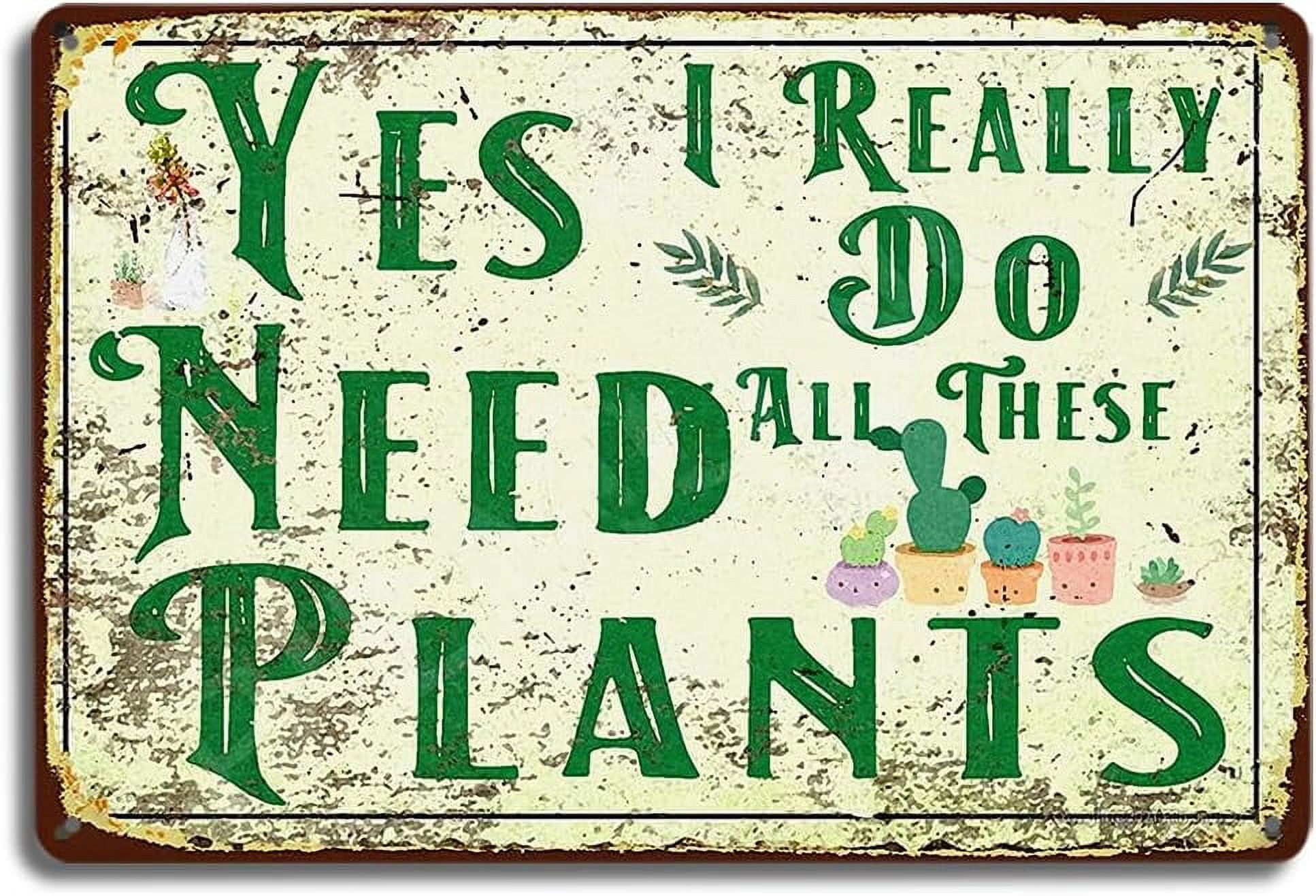 Garden Signs Vintage Style Metal Tin Plant Slogan Sign, 12x8 inches ...