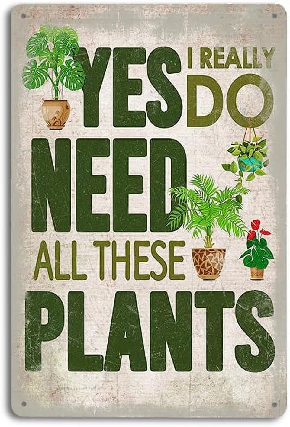 Garden Signs Vintage Style Metal Tin Plant Slogan Sign, 12x8 inches ...