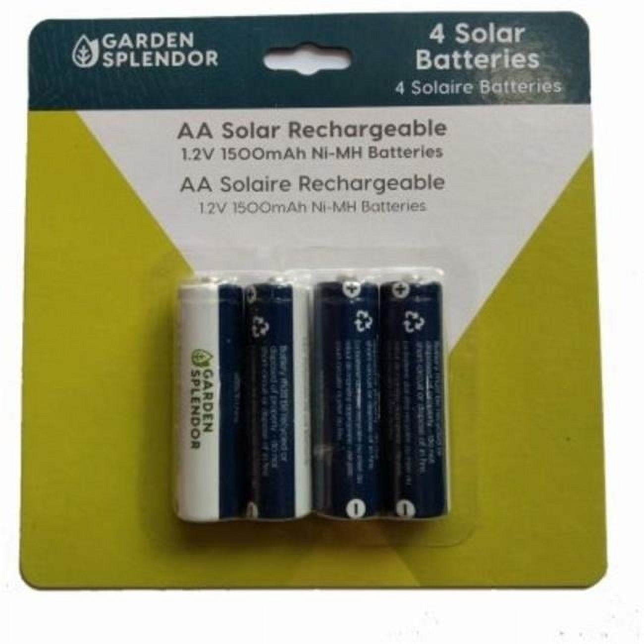 Garden Splendor 830-1904 Solar Rechargeable Battery, 1500 Mah - Walmart.com