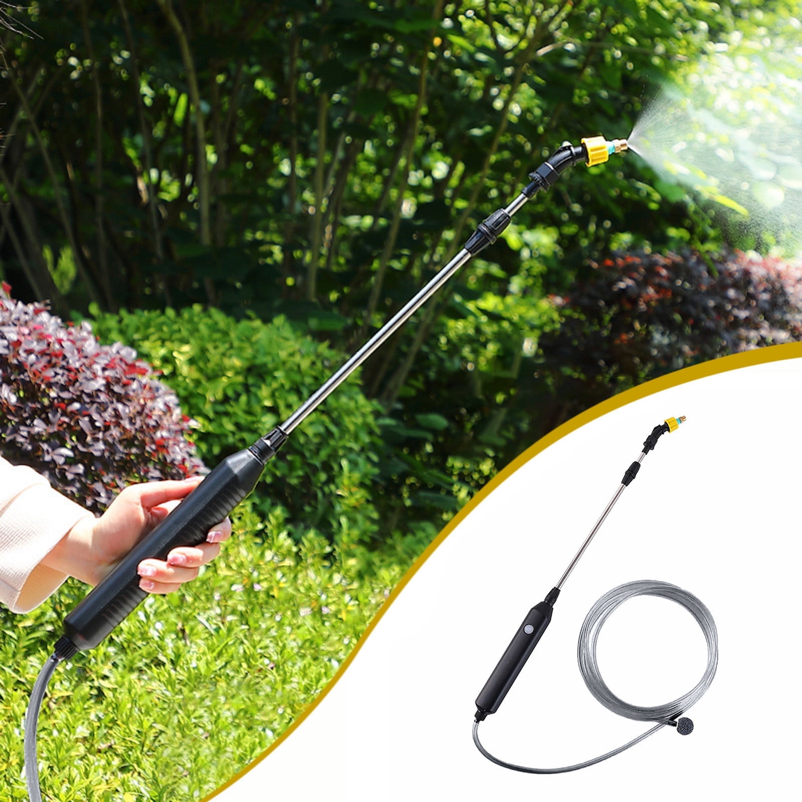 Garden Sprayer Portable Rechargeable Battery Powered Watering Wand ...