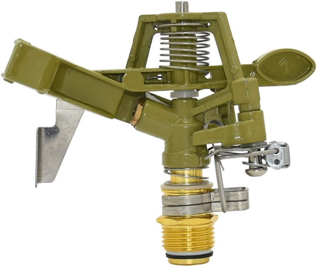 Garden Sprinkler 1/2 3/4 Inch Metal Pulse Sprinkler 360 Degree Rocker ...