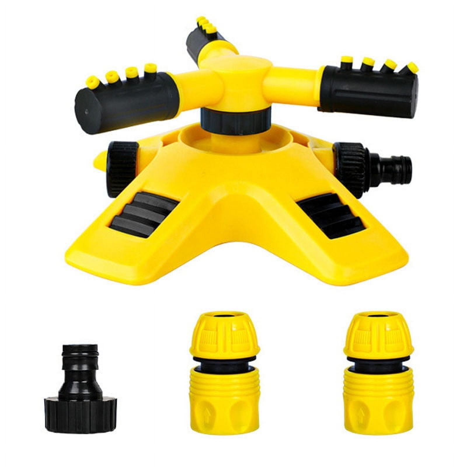 Garden Sprinkler 360° Automatic Rotating | 3-Arm Nozzle | Adjustable ...