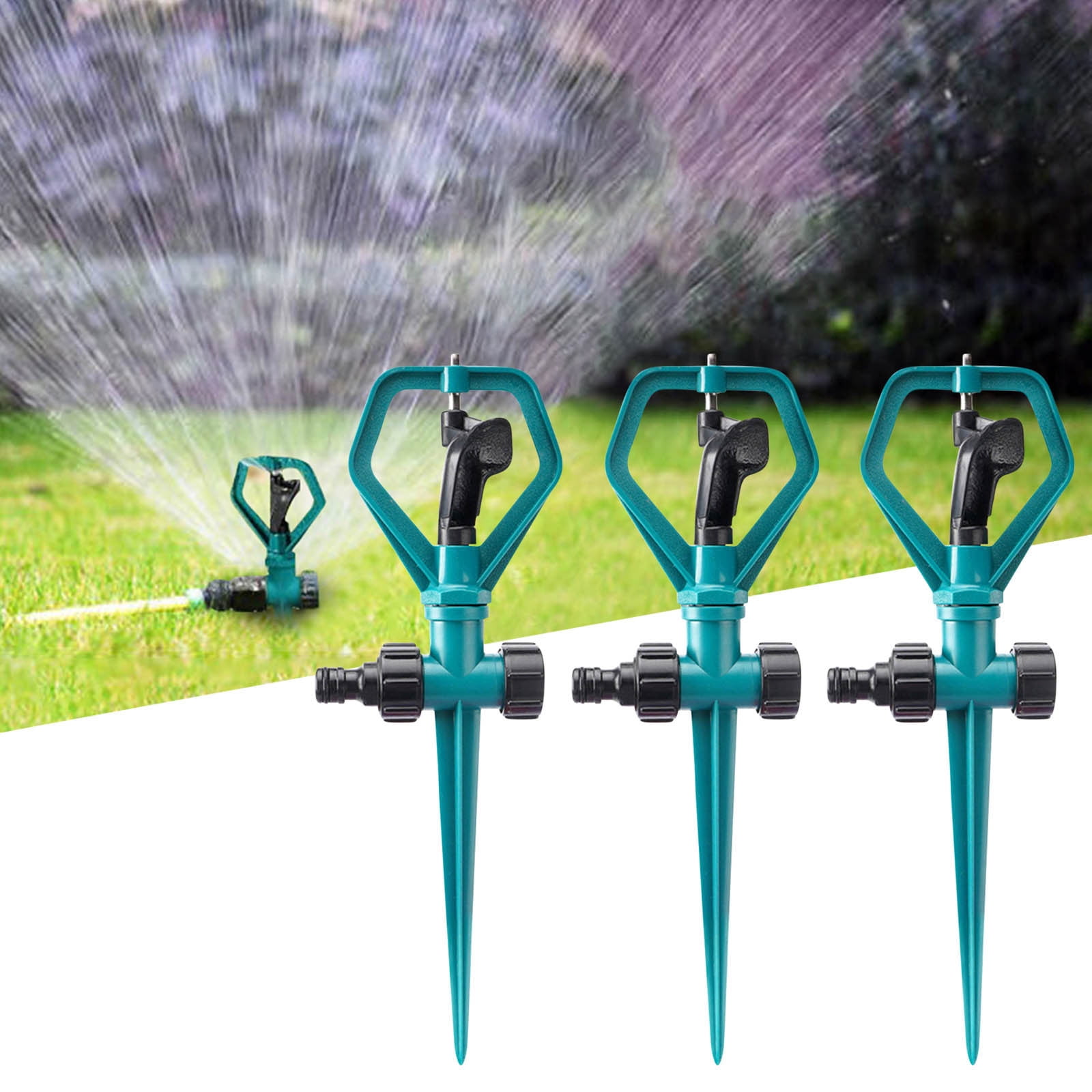 Garden Sprinkler 360 Degree Rotating Lawn-Sprinkler System Automatic ...