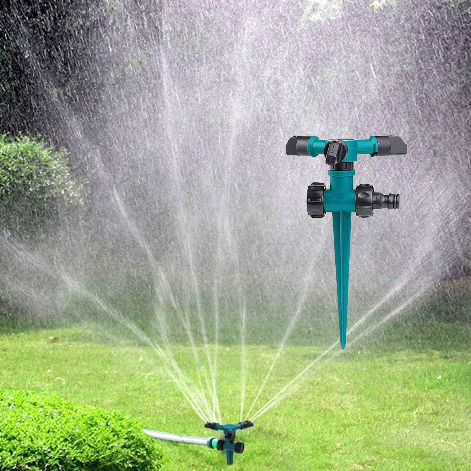 Garden Sprinkler, Yard Sprinklers for Lawn Rotating 360 Degree Covering ...