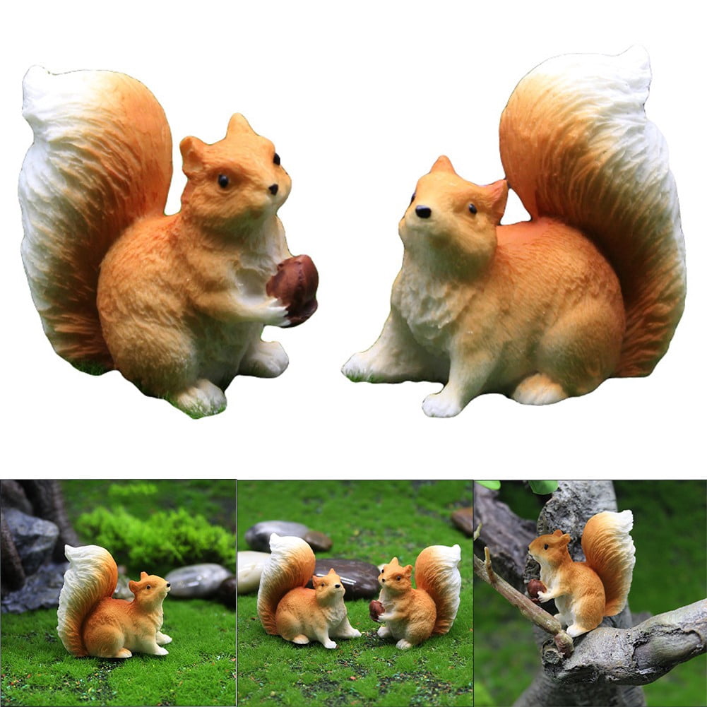 Garden Squirrel Ornament Animal Model Figurine Home Decor Decoration ...