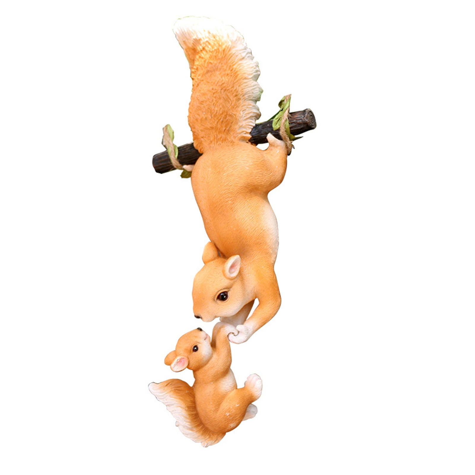 Garden Squirrel Statues Hanging Squirrel Resin Figurine Indoor Outdoor ...