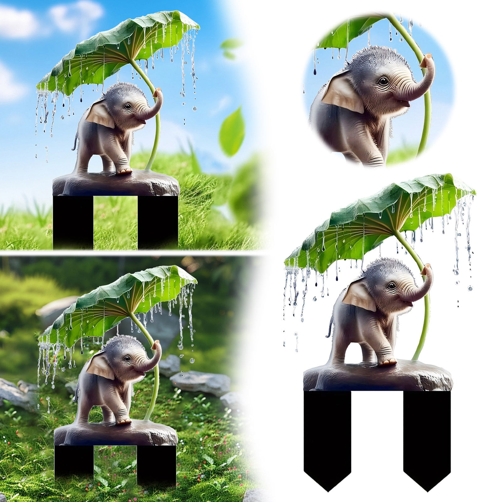 Garden Stake-Elephant Ground Stake: A Of Nature To Your Garden Or Patio ...