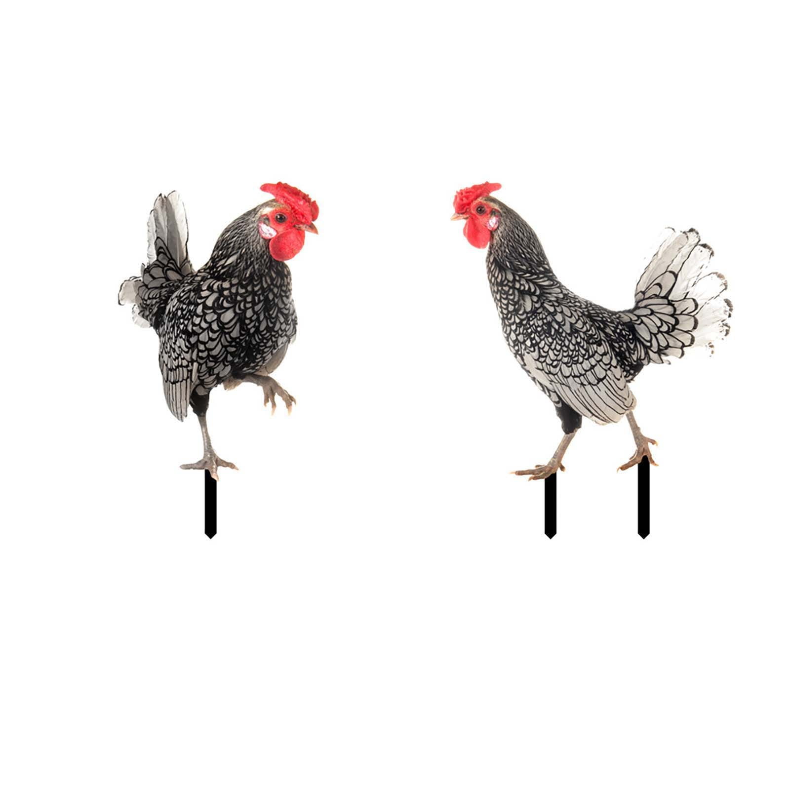 Garden Stake Poultry Stake Decoration Yard Insert Rooster Acrylic ...