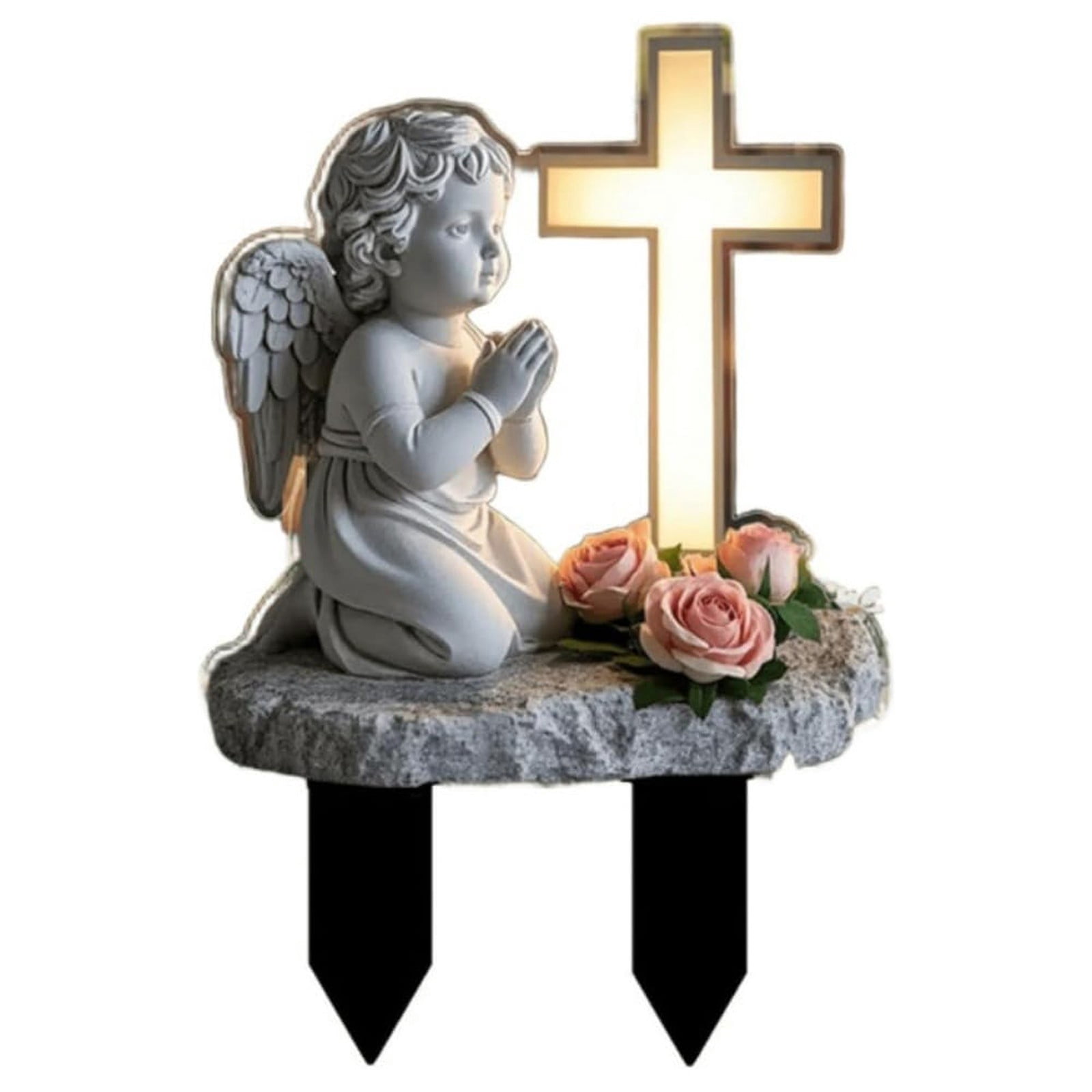 Garden Stake Yard Sign Decoration - 2D Flat Acrylic Cemetery Lawn Decor ...