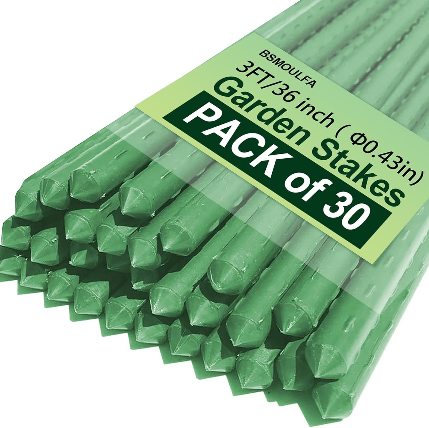 Garden Stakes 3ft, 3 Feet Metal Plant Stakes 30 Pack for Gardening and ...