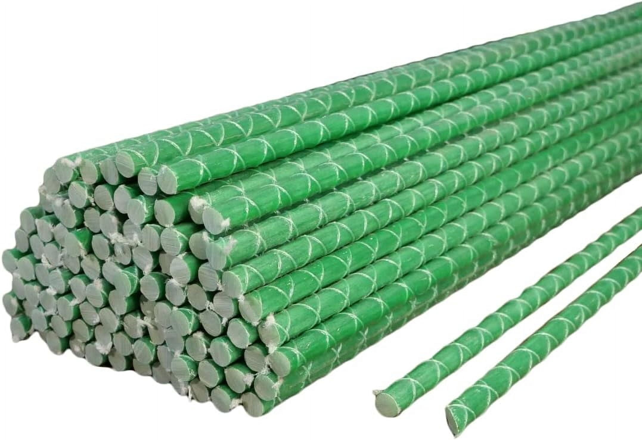 Garden Stakes - 6Ft Coated Fiberglass Plant Stakes - Quantity Options ...