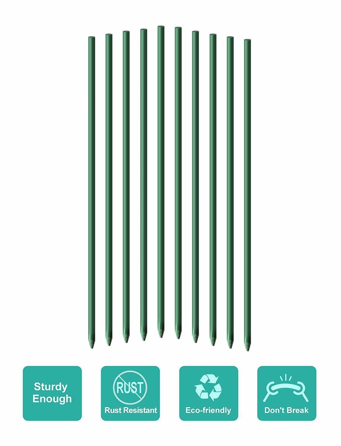 Garden Stakes For Plants Tree Stakes Fence Post 40 Pack 0.27" rob, 2ft ...