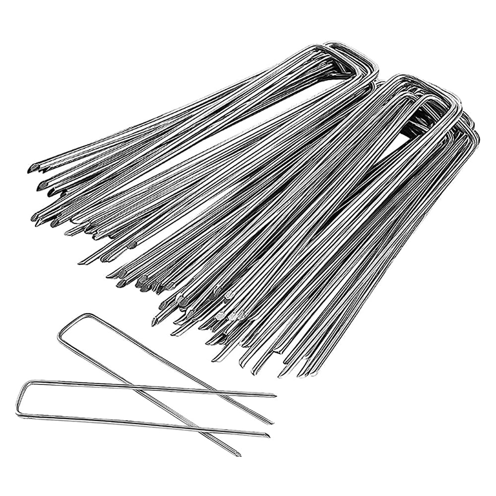 Garden Stakes Galvanized Landscape Staples,U-Type Turf Staples for ...