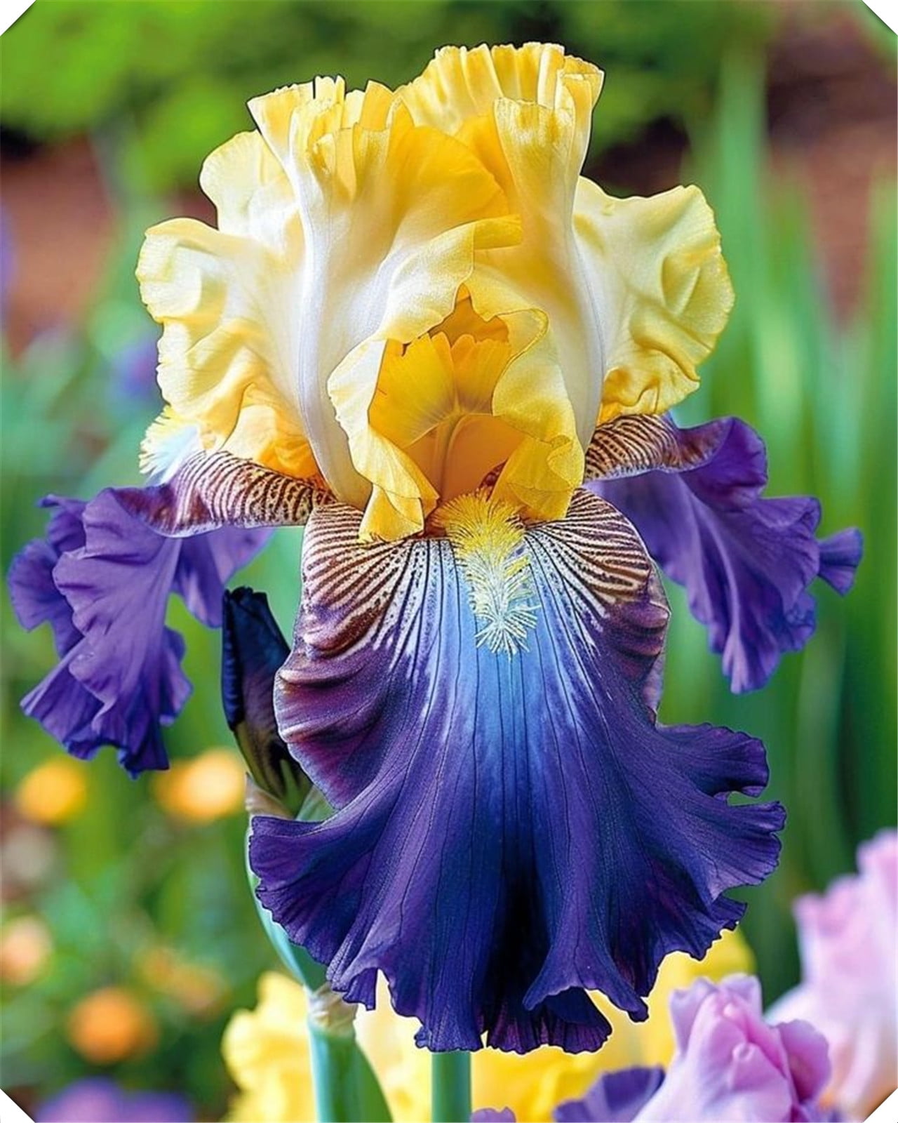 Garden Stakes, Iris Bulbs/Professional Planting, Perfect for Borders ...