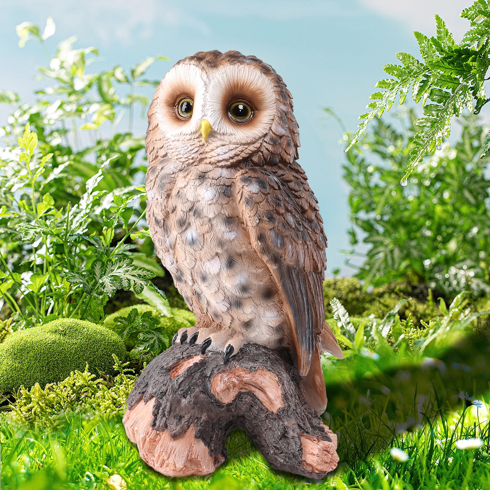 Garden Statue Decor, Outdoor Resin Owl Sculpture for Home Decor Garden ...