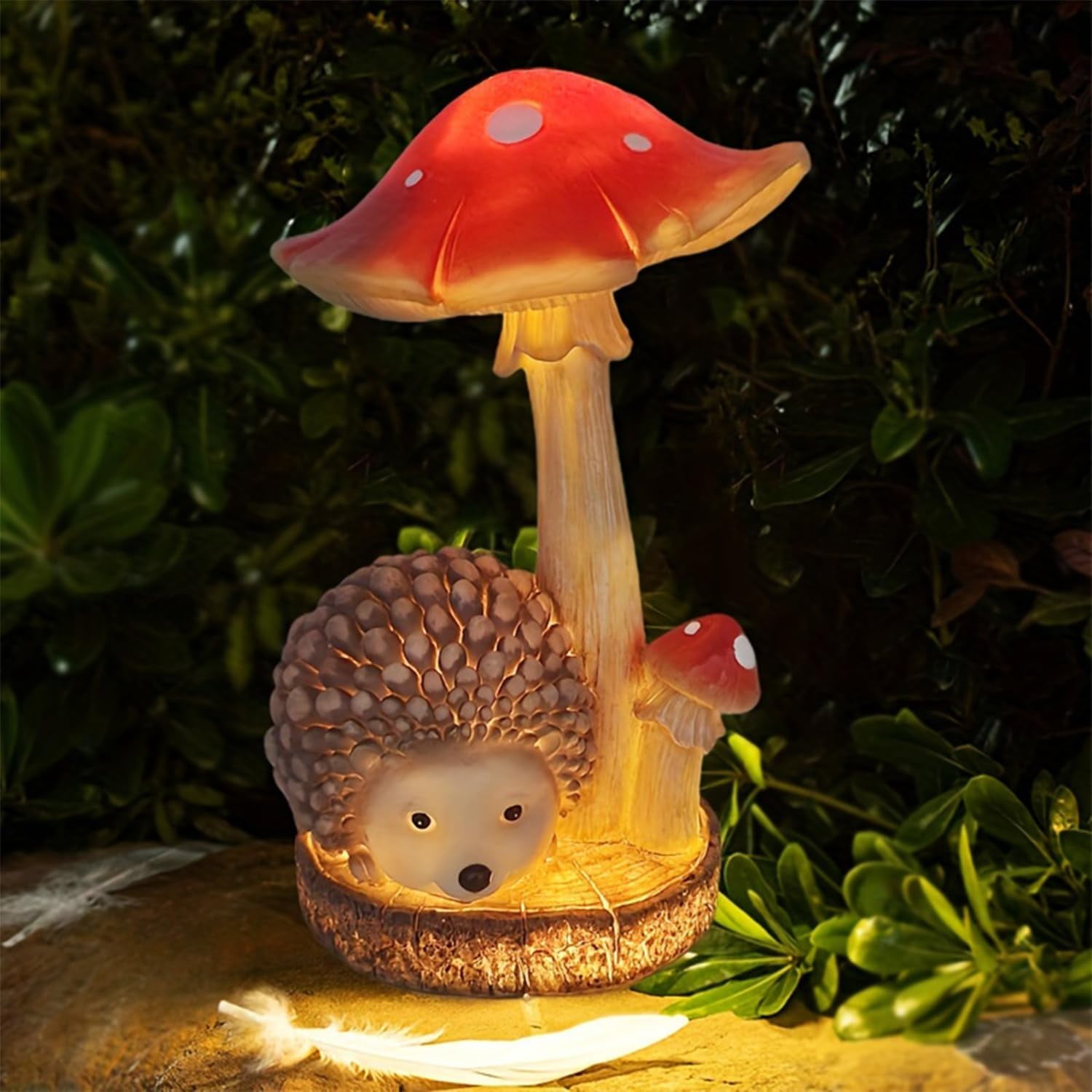 Garden Statue Lights Figurine with LED Lights for Outdoor Garden ...