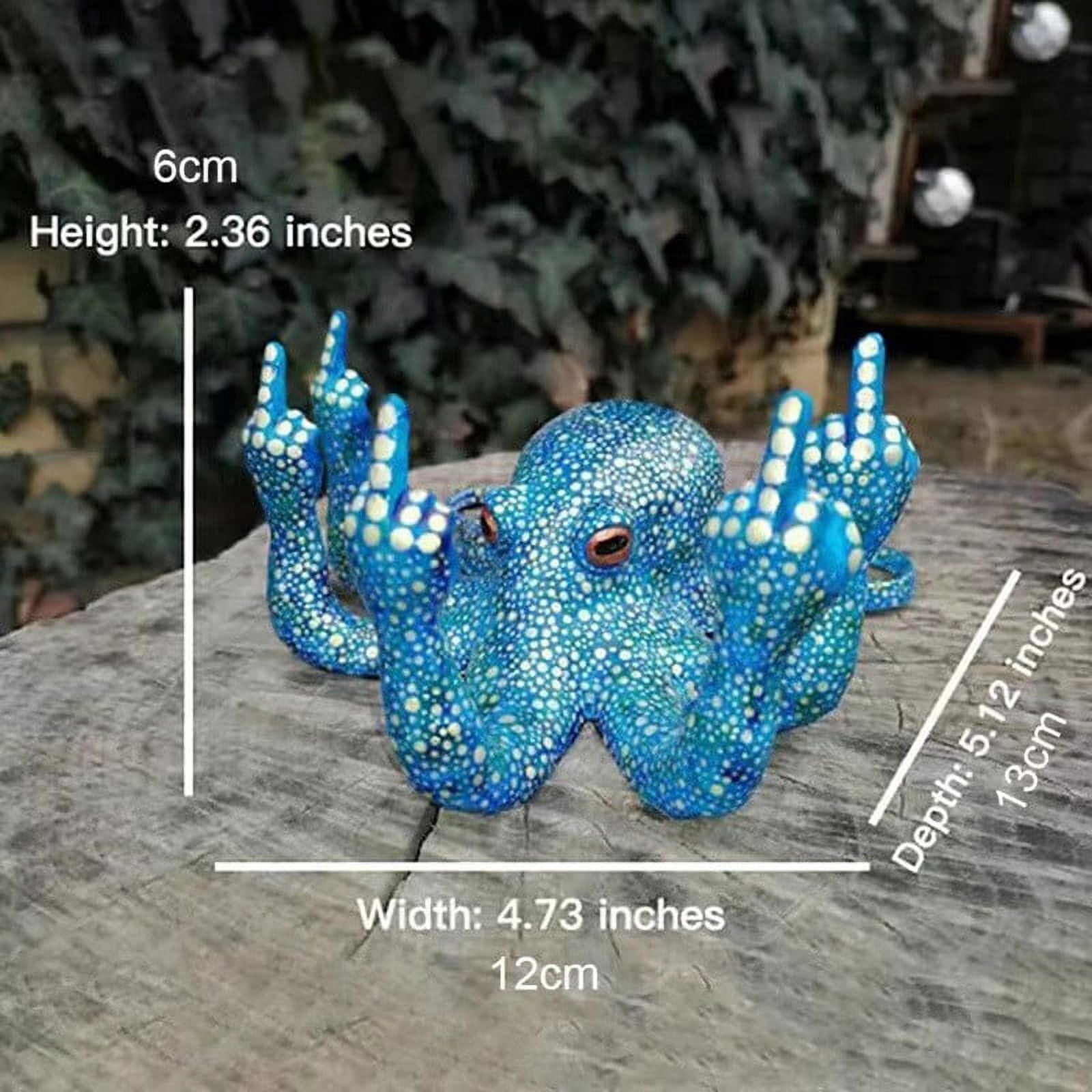 Garden Statue Ornaments Octopus Miniature With luminous Office Tabletop ...