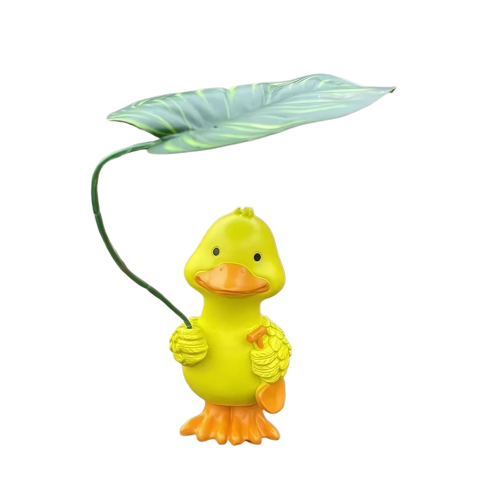 Garden Statue Outdoor Decoration Cute Little Statue Holding Leaf ...