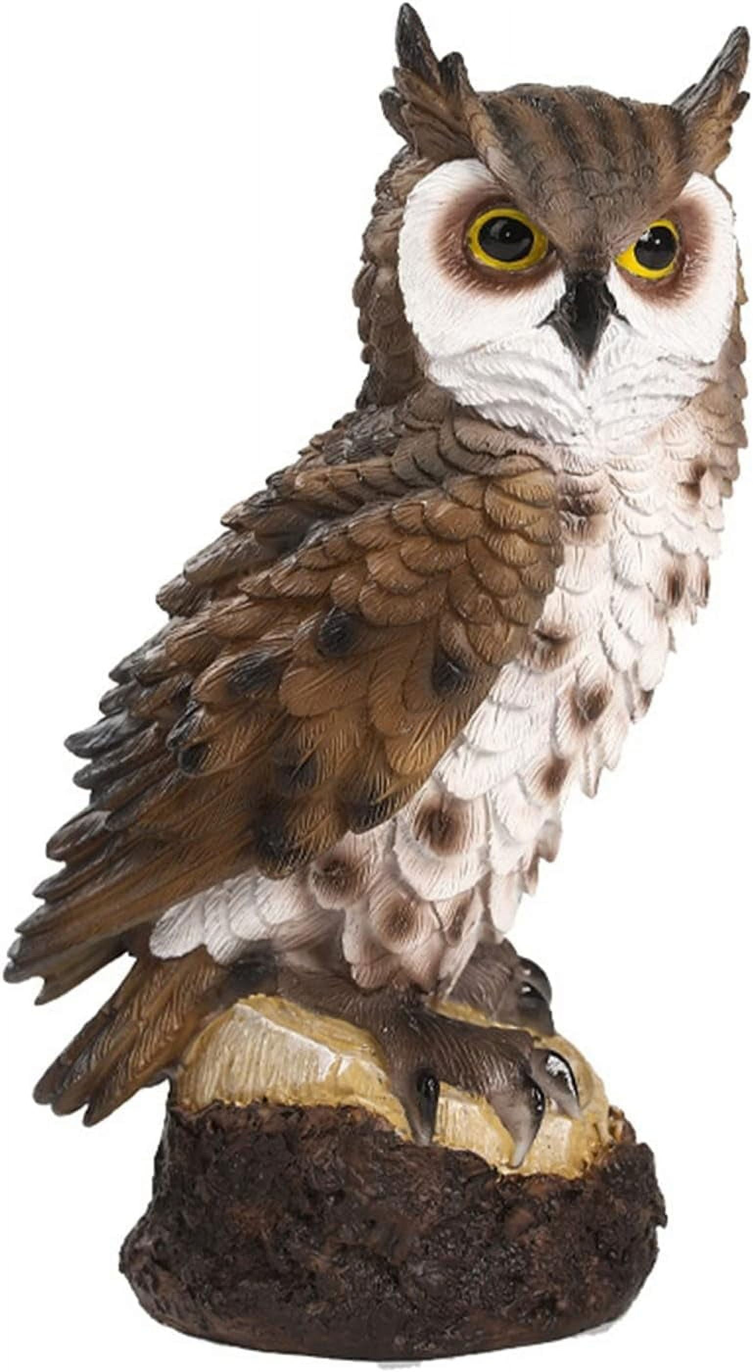 Garden Statues Outdoor, Owl Ornament Realistic Hand-Painting ...
