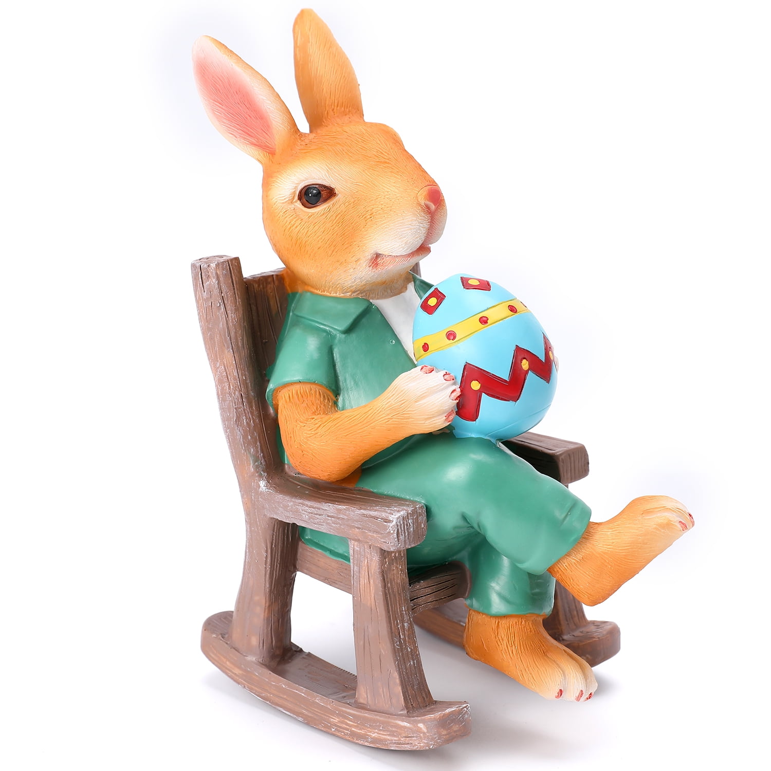 Garden Statues Rabbit, Rocking Chair Bunny Outdoor Art Decor Animal ...