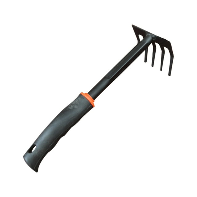 Handheld Mini Steel Garden Rake and Soil Cultivator with Comfortable ...