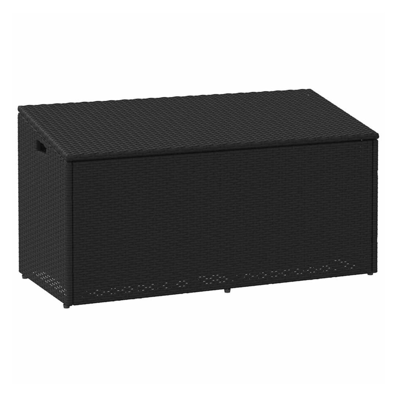 Garden Storage Box Black PE Rattan Medium Garden Storage Box - Walmart.com